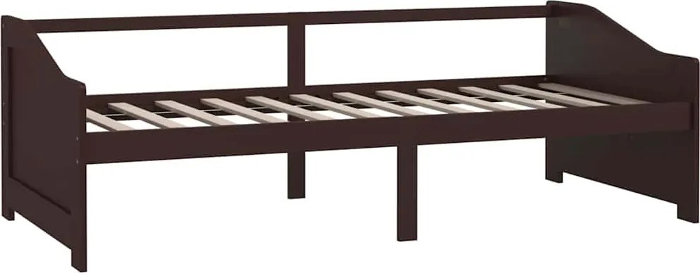3místná válenda tmavě hnědá masivní borovice 90 x 200 cm 322167