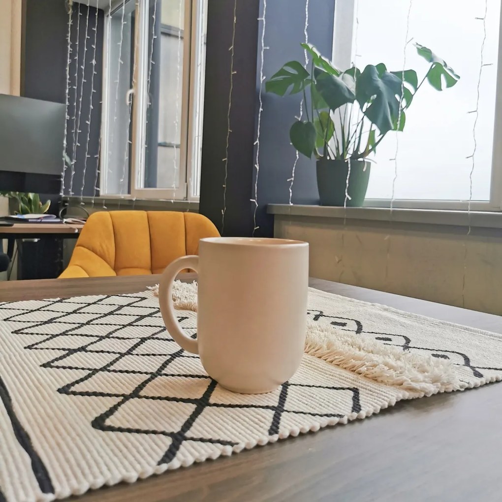Vzorovaný koberec BOHO 160x50 béžový