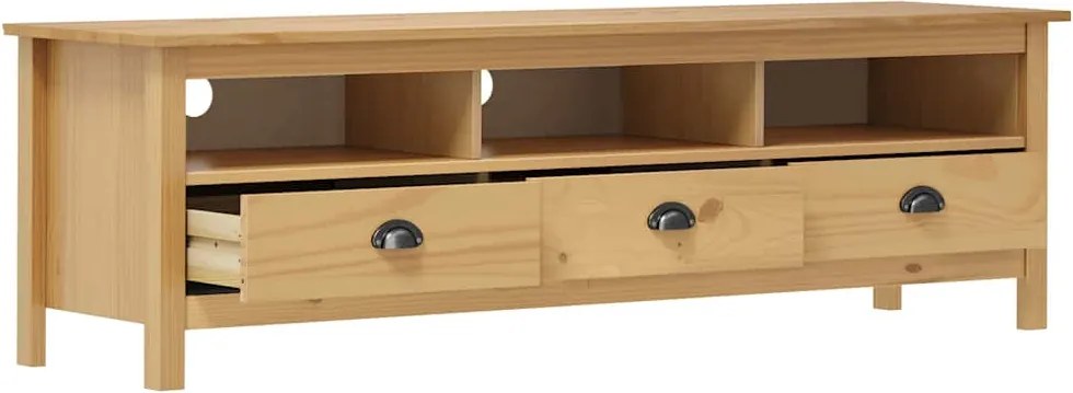 TV stolek Hill medově hnědý 158x40x47 cm masivní borové dřevo 288927