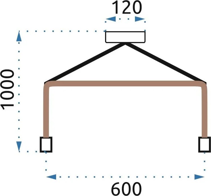 Toolight - Závěsné svítidlo 5xE27 (kov-lano) APP210-3CPR, hnědá-černá, OSW-07863