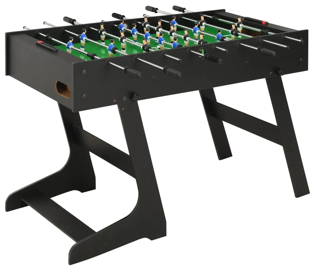 Skládací stolní fotbal 121 x 61 x 80 cm černý, 91938