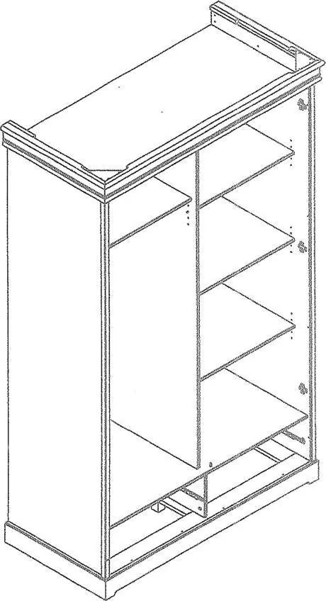 Bílý nábytek Šatní skříň 2D Toskania se zásuvkami, masiv, borovice (odstín Medový)