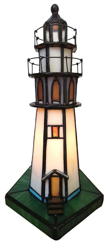Stolní lampa Tiffany Lighthouse - 11*11*25 cm
