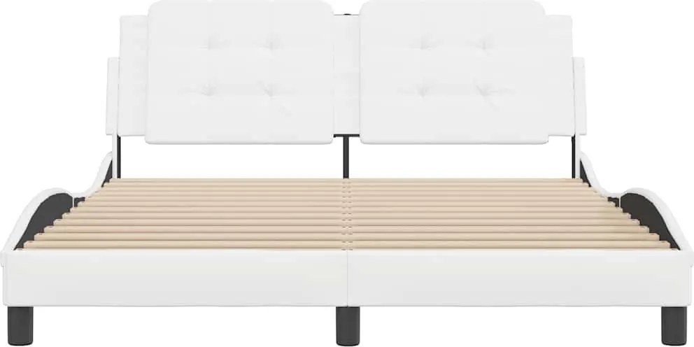 Rám postele bez matrace Zadar bílý 160x200 cm umělá kůže 3208192