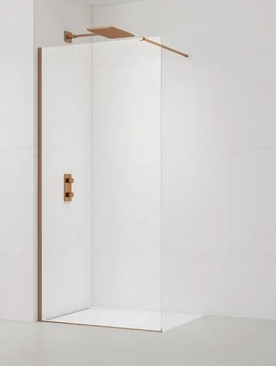 Sprchová zástěna SAT Walk-in 100 cm broušený rose gold SATBWI100PRRG
