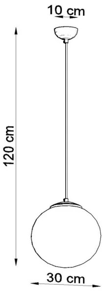 Sollux SL.0716 - Lustr na lanku TOYA 1xE27/60W/230V pr. 30 cm bílá/zlatá