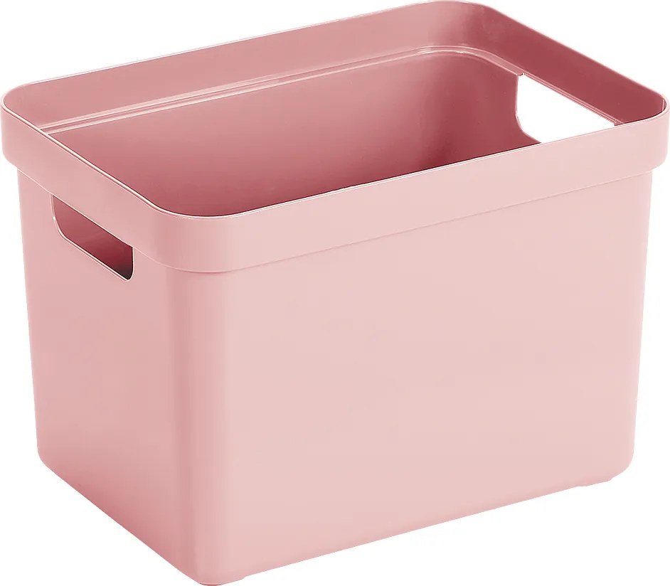 Úložný box Sigma Home, 35 × 24,6 × 24,3 cm, 18 l, růžový
