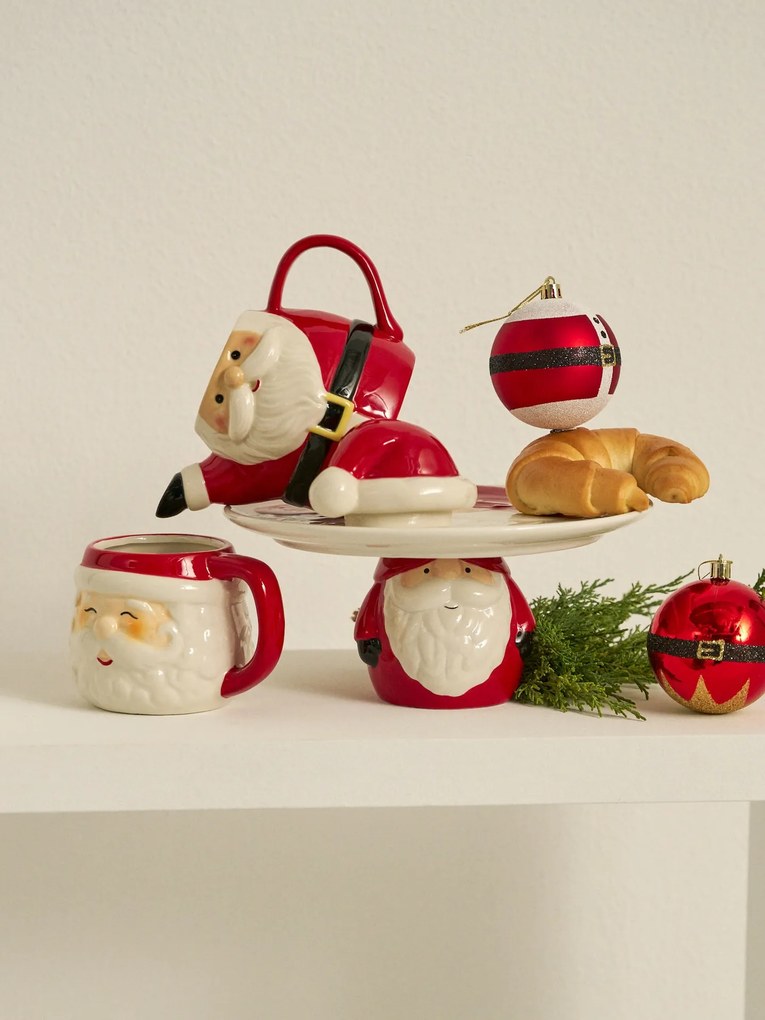 Sinsay - Vánoční podnos s figurkou Santa Clause - červená