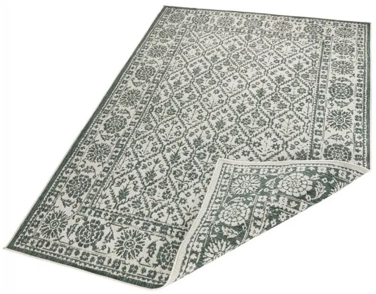 NORTHRUGS - Hanse Home koberce Kusový koberec Twin-Wendeteppiche 103115 grün creme – na ven i na doma - 160x230 cm