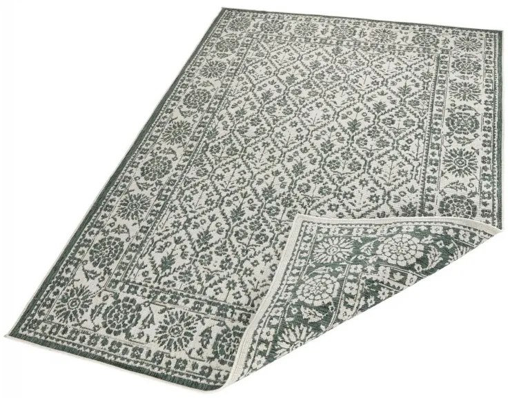 NORTHRUGS - Hanse Home koberce Kusový koberec Twin-Wendeteppiche 103115 grün creme – na ven i na doma - 200x290 cm