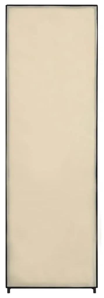 Šatní skříň krémová 87 x 49 x 159 cm textil - Default Title