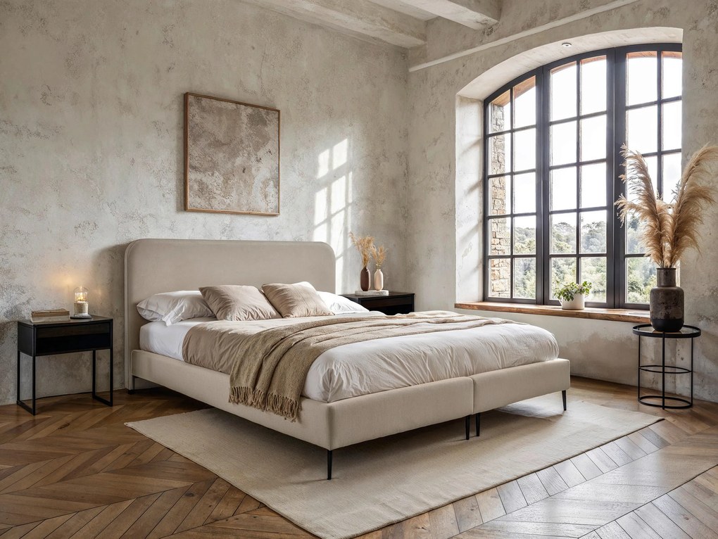 XXXLutz POSTEL BOXSPRING, 180/200 cm, béžová MID.YOU - Online Only postele - 001535000407