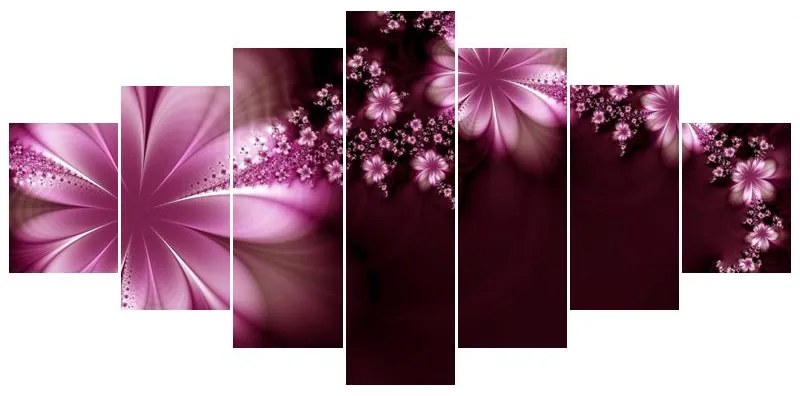 Moderní abstraktní obraz - květiny (210x100 cm), 40 dalších rozměrů