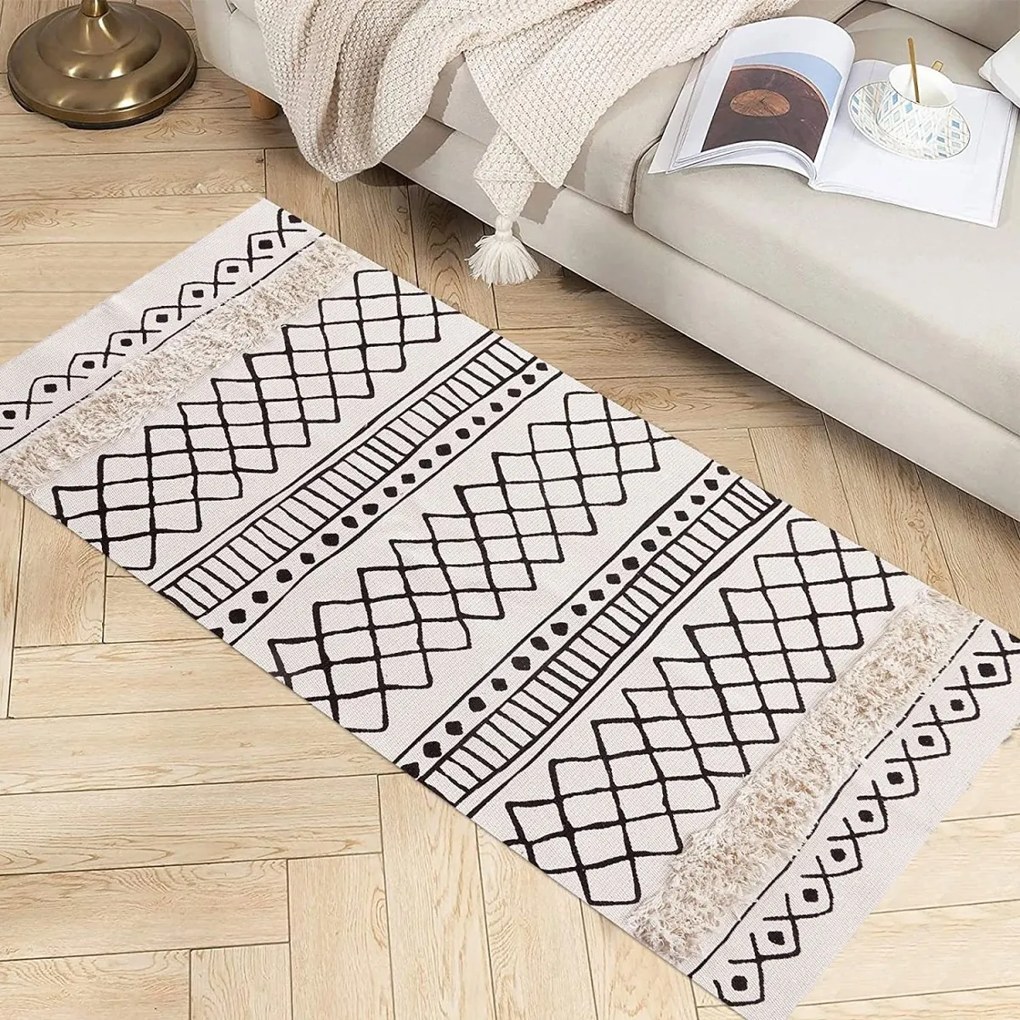 Vzorovaný koberec BOHO 160x50 béžový
