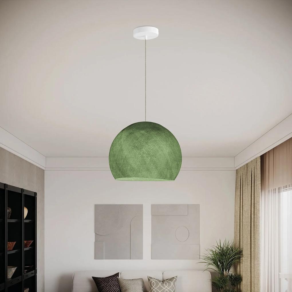 creative cables Závěsná lampa se stínidlem kupole z PE vlákna, polyester Barva: Zelená, Průměr: L - Ø 42 Cm