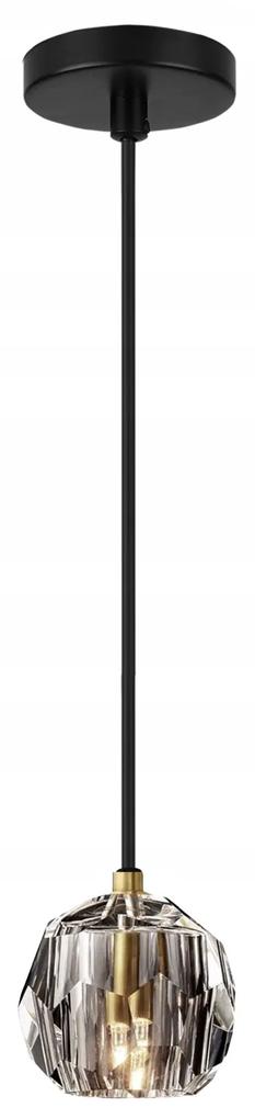 Toolight Křišťálové stropní svítidlo APP586-1CP černé