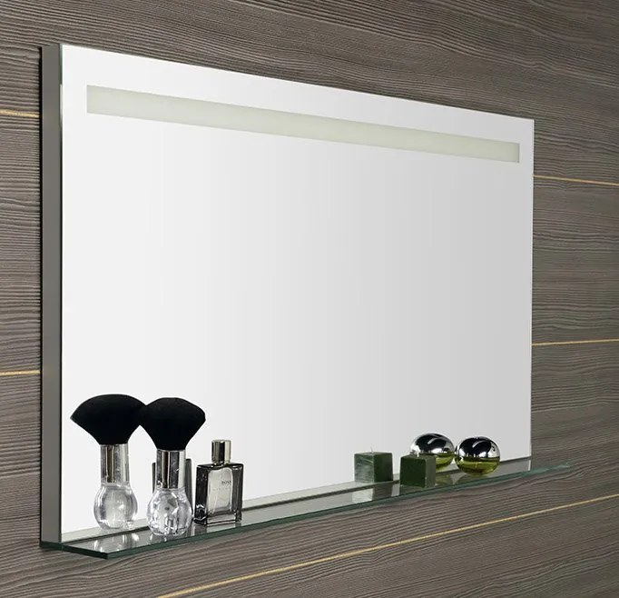 Sapho, BRETO LED podsvícené zrcadlo, skleněná police, 1200x608mm, BT120