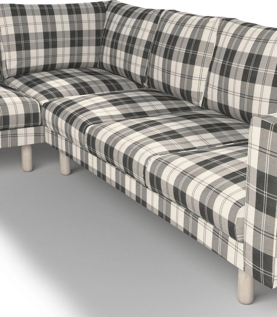 Potah na pohovku IKEA Norsborg rohová 5-místná barva černá látka pletený vzor, vzorované