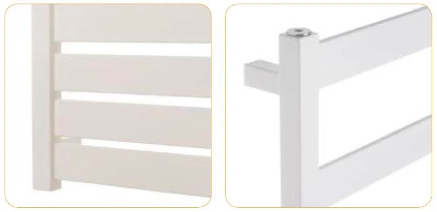 Instalprojekt Koupelnový radiátor BELTI bílá barva Barva radiátoru - Bílá, Rozměr radiátoru - 500 × 1573 mm, výkon 581 W, Typ připojení - Klasické (na rozteč) RADBEL501635