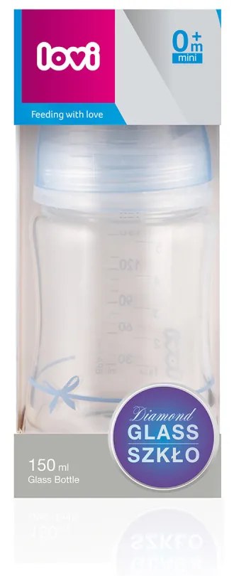 LOVI Lahev skleněná 150ml BABY SHOWER kluk