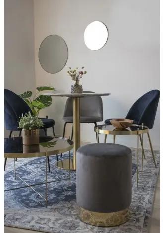 Jídelní židle GENEVE modrý samet,černé nohy House Nordic 1001256