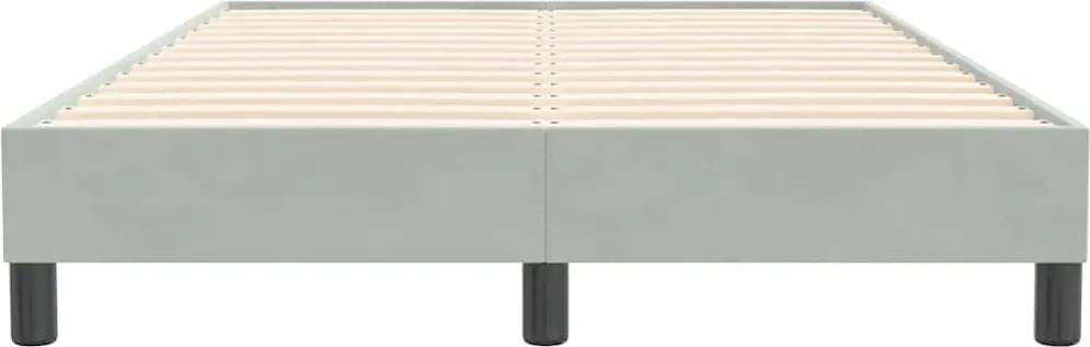 Postel Box Spring bez matrace světle šedá 120x210 cm samet 3315819