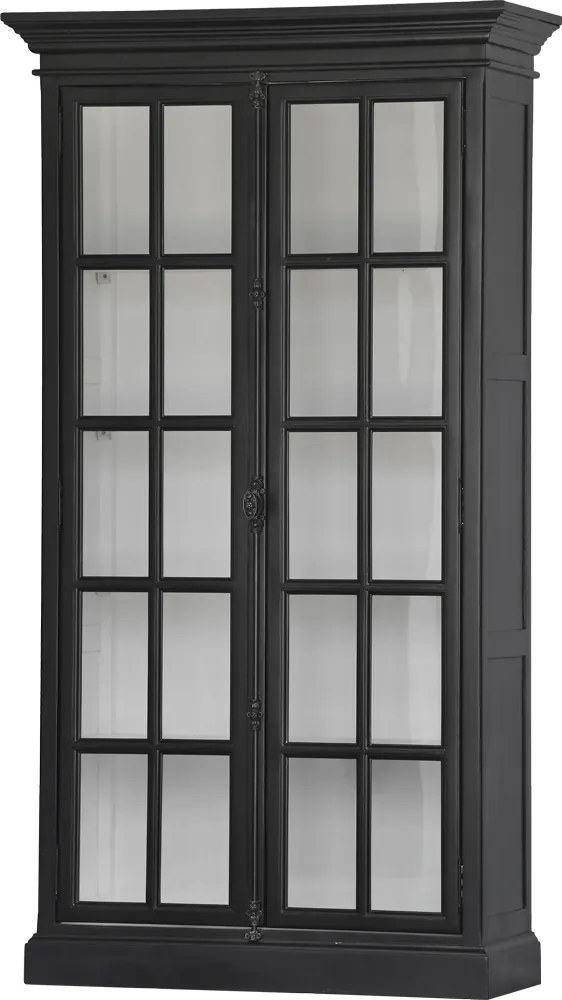 ARTELORE Prosklená skříň ARRATE černá/bílá 120 x 46 x 220 cm