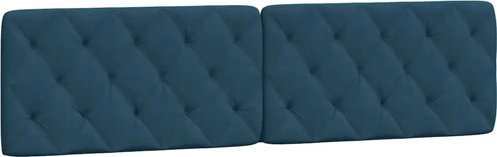 Rám postele bez matrace modrý 200 x 200 cm samet 3207945