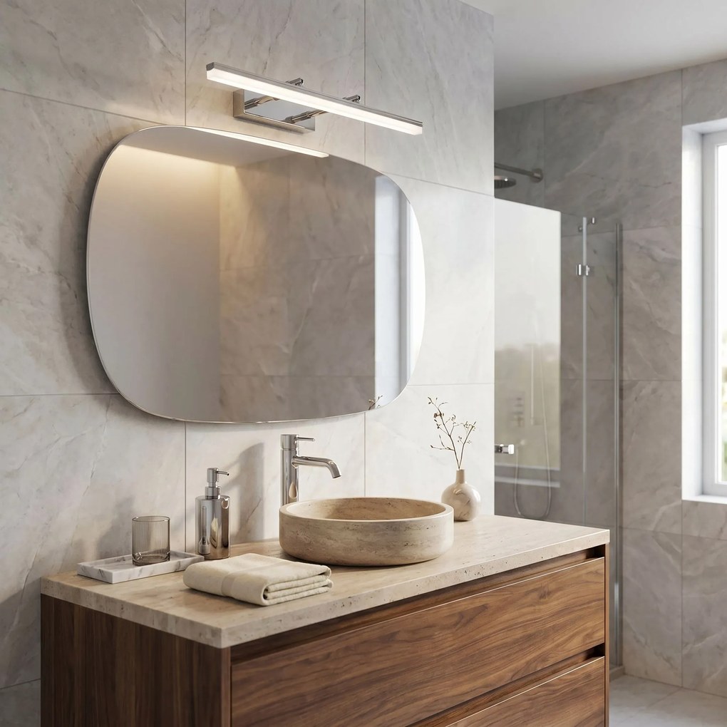 Toolight Rea, Koupelnové nástěnné LED svítidlo APP1870-1W 60cm CHROME, OSW-66026