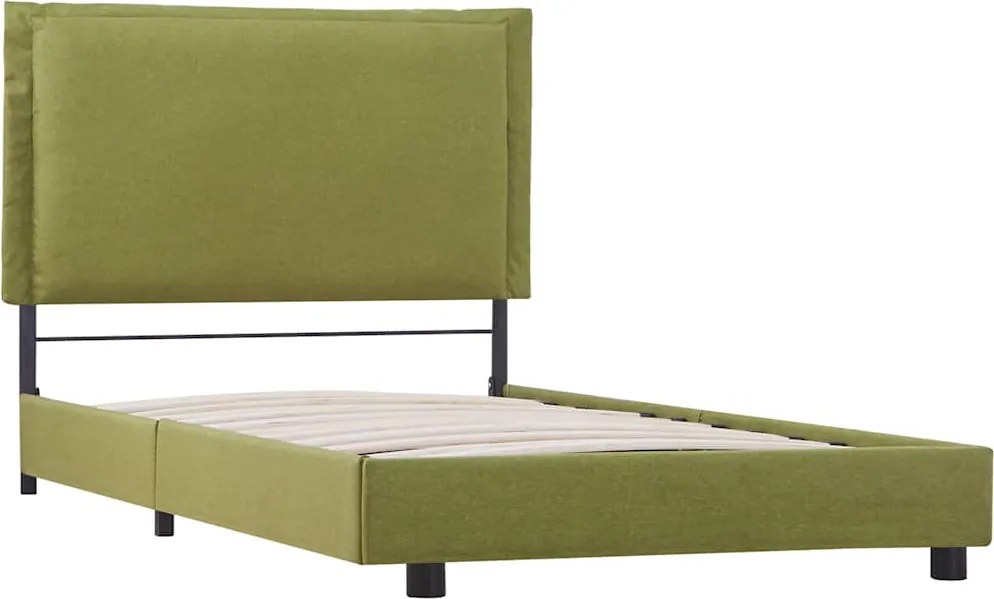 Rám postele zelený textil 90 x 200 cm 280996