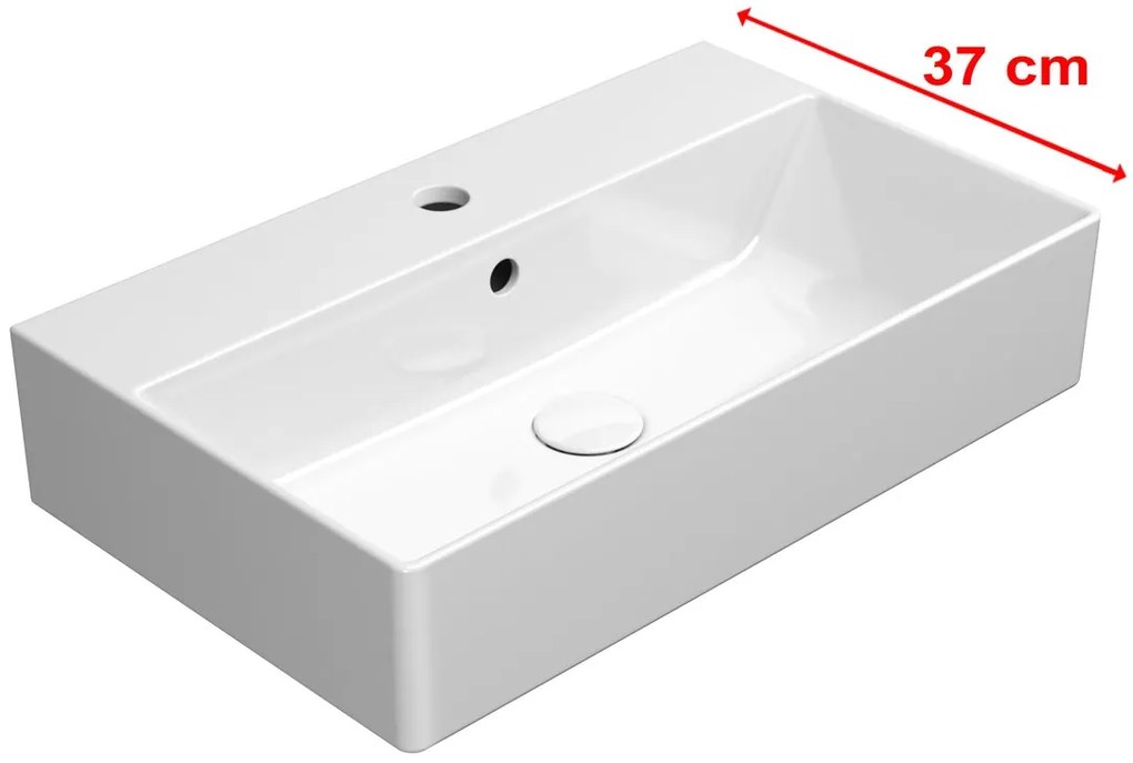 GSI KUBE X keramické umyvadlo 60 x 37 cm s přepadem Extra Glaze bílá 9454111