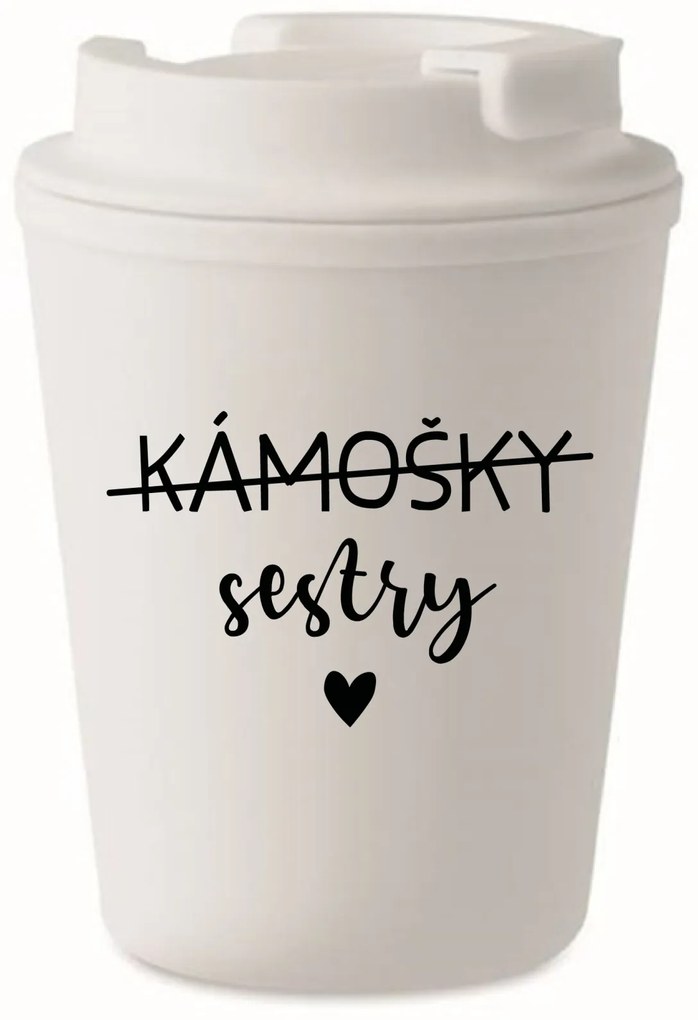 KÁMOŠKY SESTRY - bílý termohrnek 300 ml