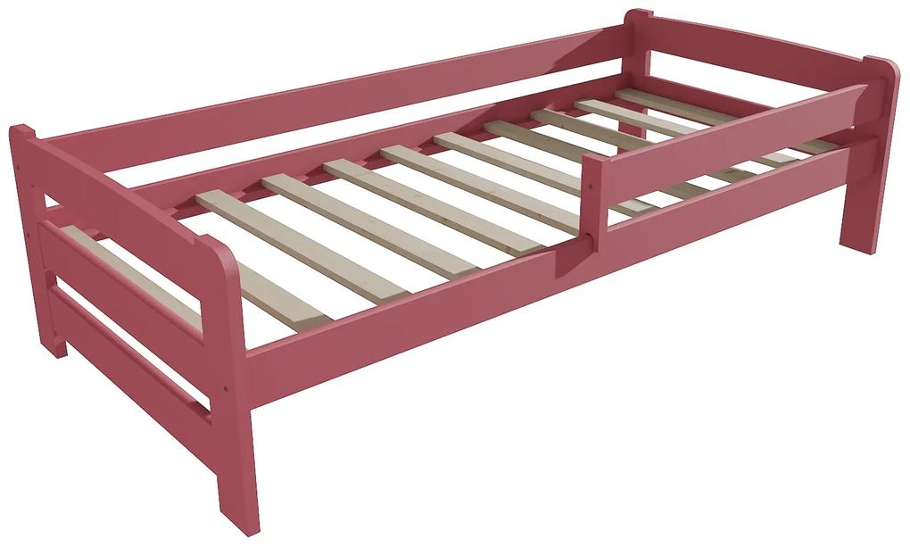 Vomaks Dětská postel se zábranou VMK009D KIDS Rozměr: 80 x 160 cm, Barva: barva růžová