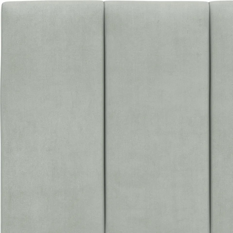 Postel s matrací Hanko světle šedá 200 x 200 cm samet 3208616