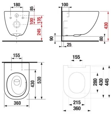 JIKA H8667180000001 - Závěsné WC MIO + záchodové prkénko SoftClose MIO