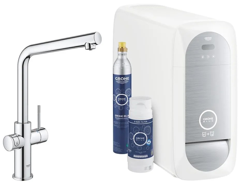 GROHE 31454001 - Dřezová baterie BLUE HOME L-výpusť lesklý chrom