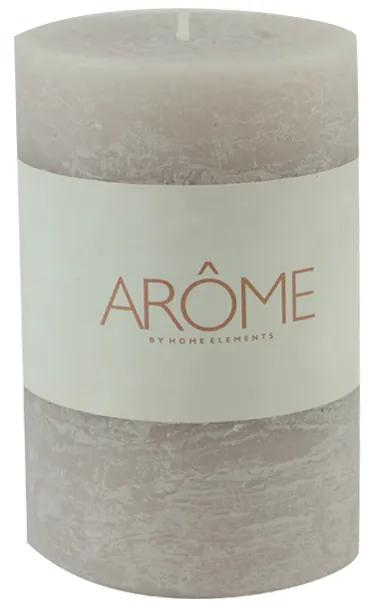 Arôme Rustikální svíčka s bílým páskem s potiskem  6,8 x 10cm, Gray, 300g