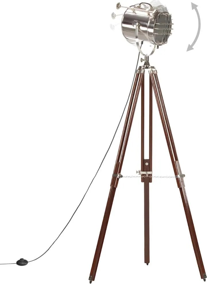 Stojací lampa na stativu masivní mangovníkové dřevo 180 cm 286203