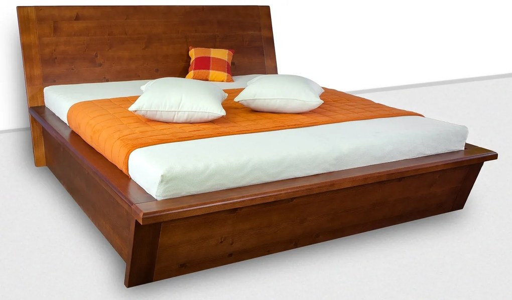 Krajča Manželská postel z masivu Comet 160 x 200 cm Povrchová úprava: Rio, Druh dřeva: Dub