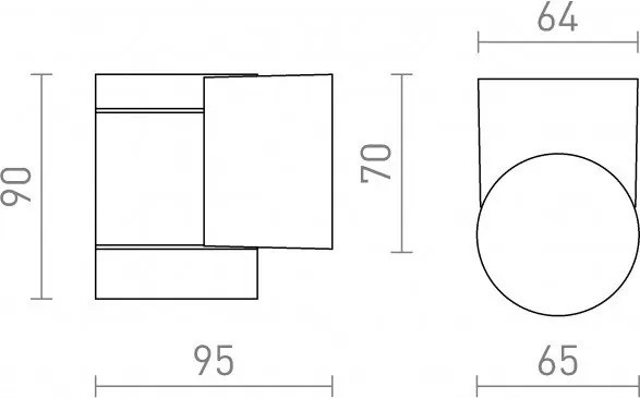 RED R13755 MIZZI NEW I nástěnná antracitová 230V GU10 35W IP65 - RED - DESIGN RENDL