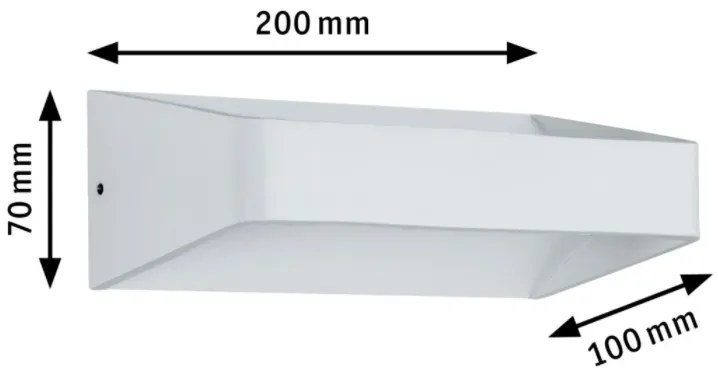 Paulmann 70790 Bar, bílé nástěnné svítidlo 5,5W LED 2700K, délka 20cm