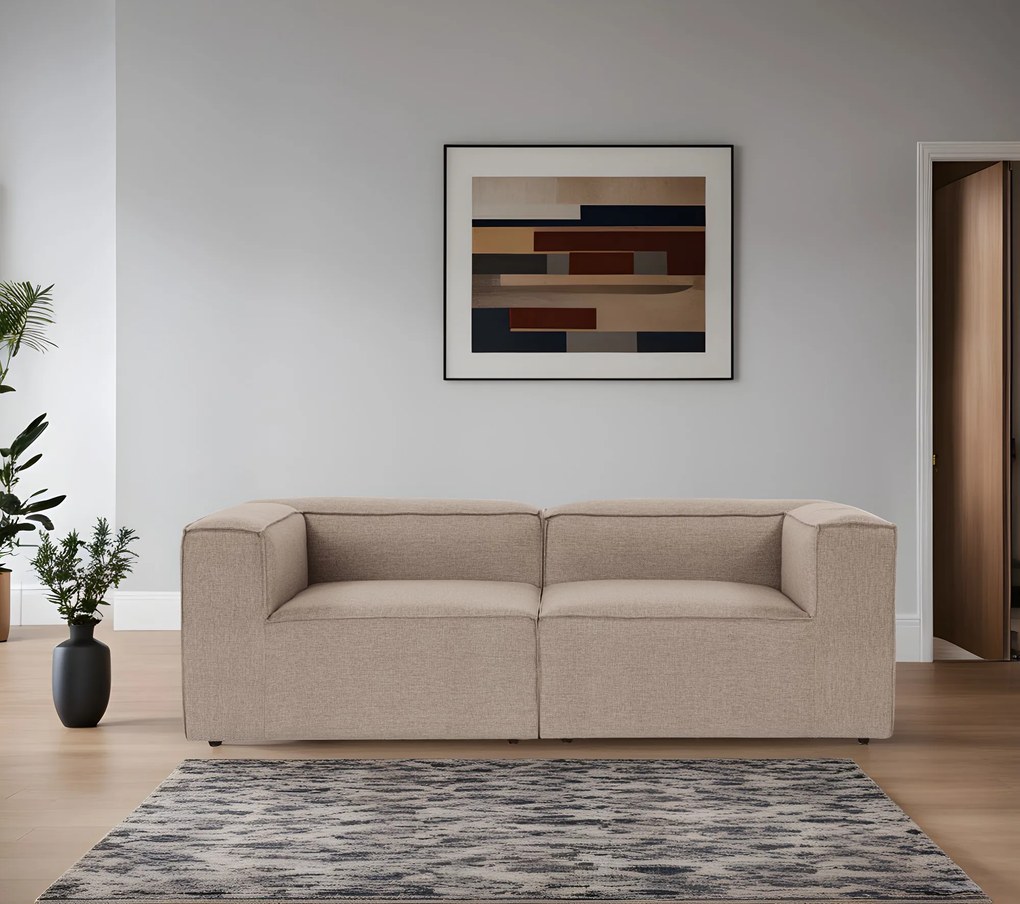 Hanah Home Dvoumístná pohovka FORA hnědá 248 cm