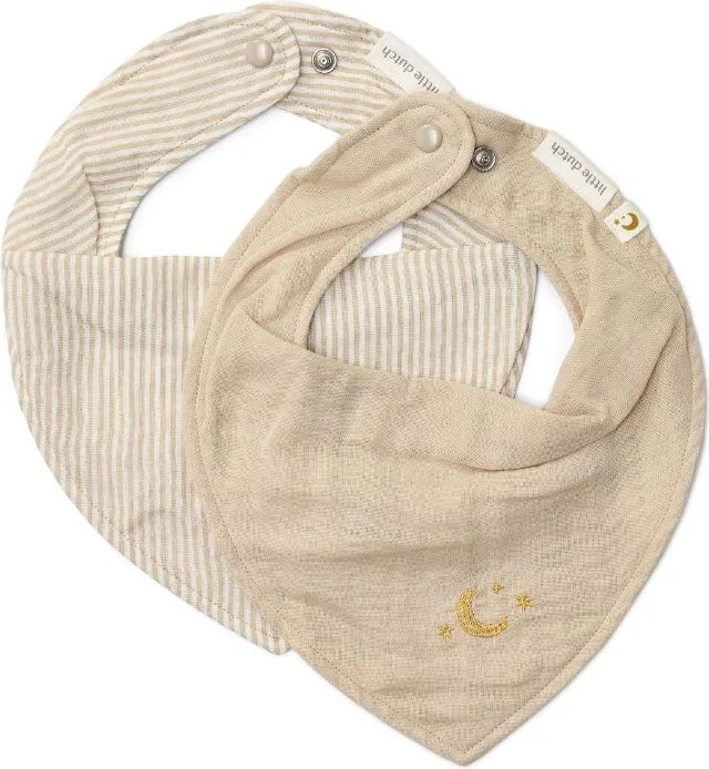Little Dutch Bryndáček bandana Pure Soft Beige 2 ks