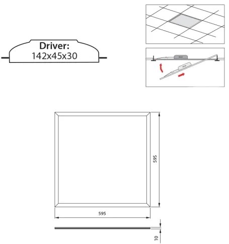 LED panel McLED Office 6060 40W 4000K neutrální bílá ML-413.128.32.0