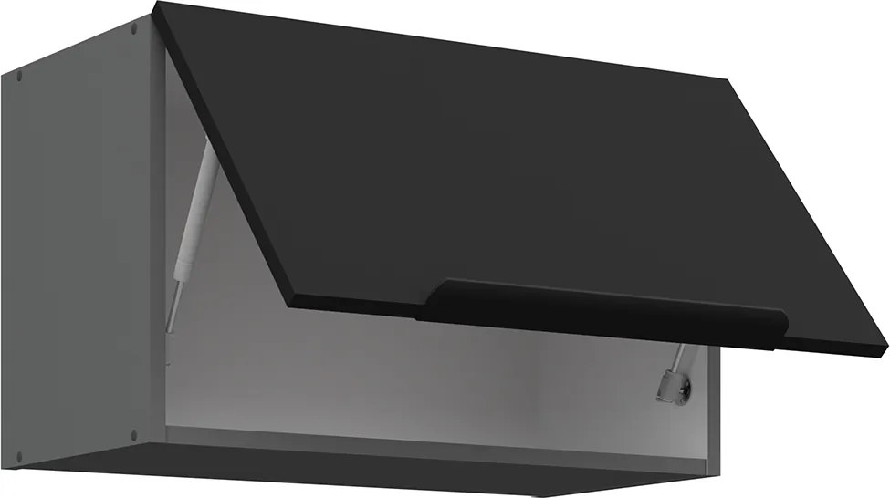 ARIA ab | horní skříňka 60 GU-36 1F výklopná | 60 cm | ANTI FINGERPRINT povrch | antracit/černá