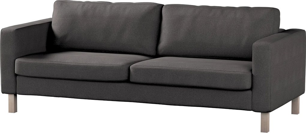 Potah na pohovku IKEA Karlstad, 3-místná, rozkládací barva šedá látka pletený vzor