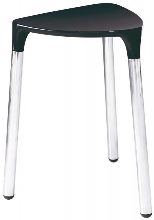 Sapho YANNIS koupelnová stolička 37x43,5x32,3 cm, černá 217214