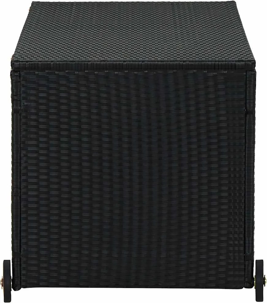 Zahradní úložný box černý 120x 65 x 61 cm polyratan 310089