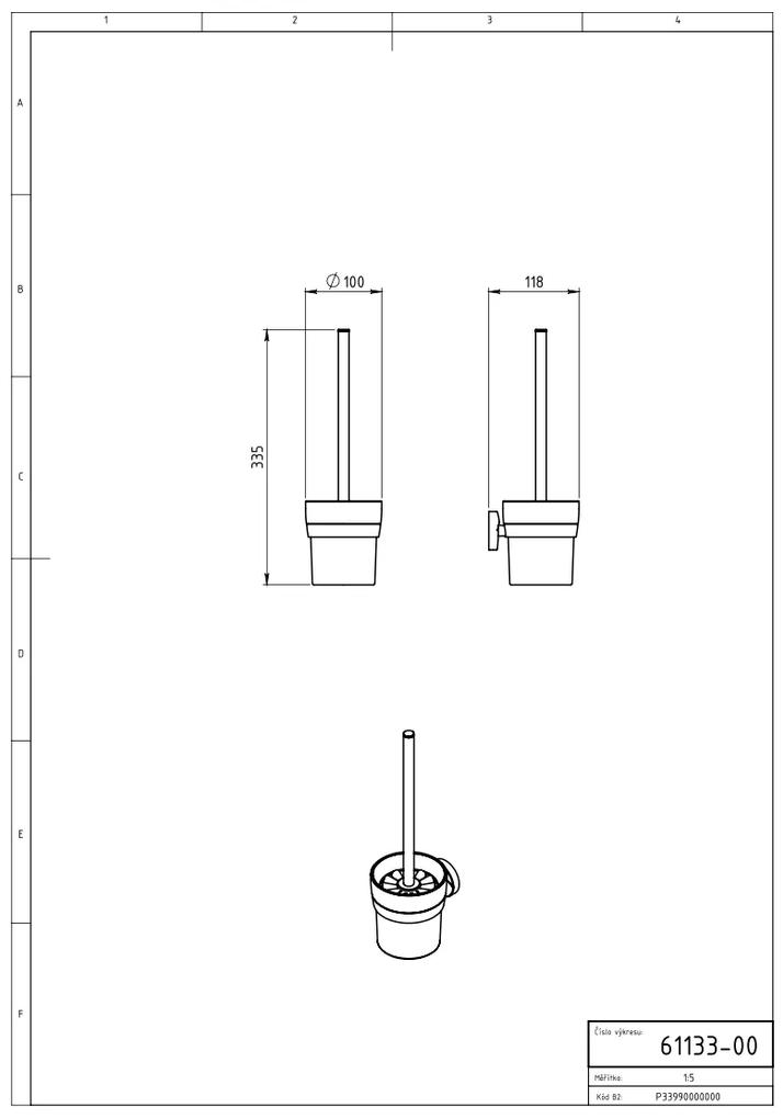 Novaservis - WC kartáč Metalia 11 chrom, 0133,0