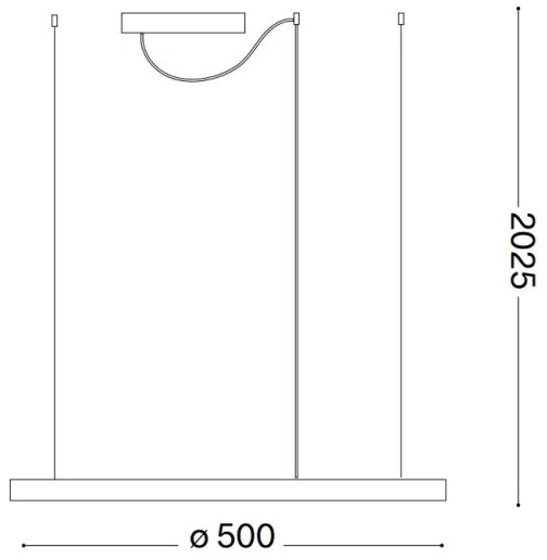Ideal Lux - LED Lustr na lanku ORACLE SLIM LED/28W/230V 3000K pr. 50 cm bílá